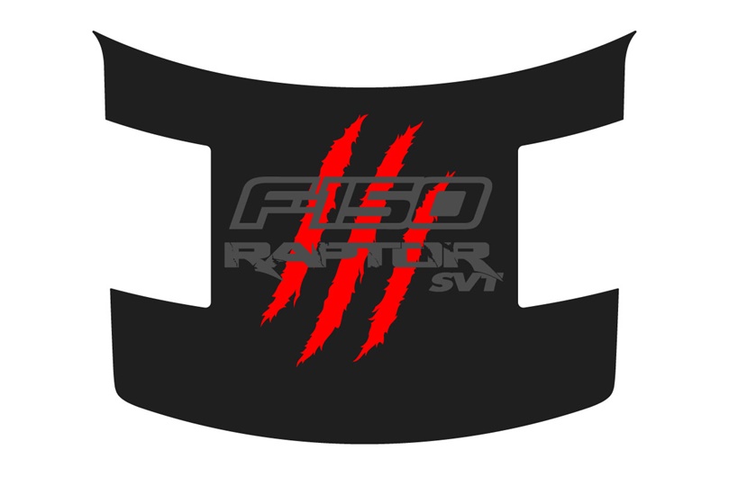 2010-2014 Ford Raptor SVT Hood Graphics W/ Slash - Custom Graphics ...