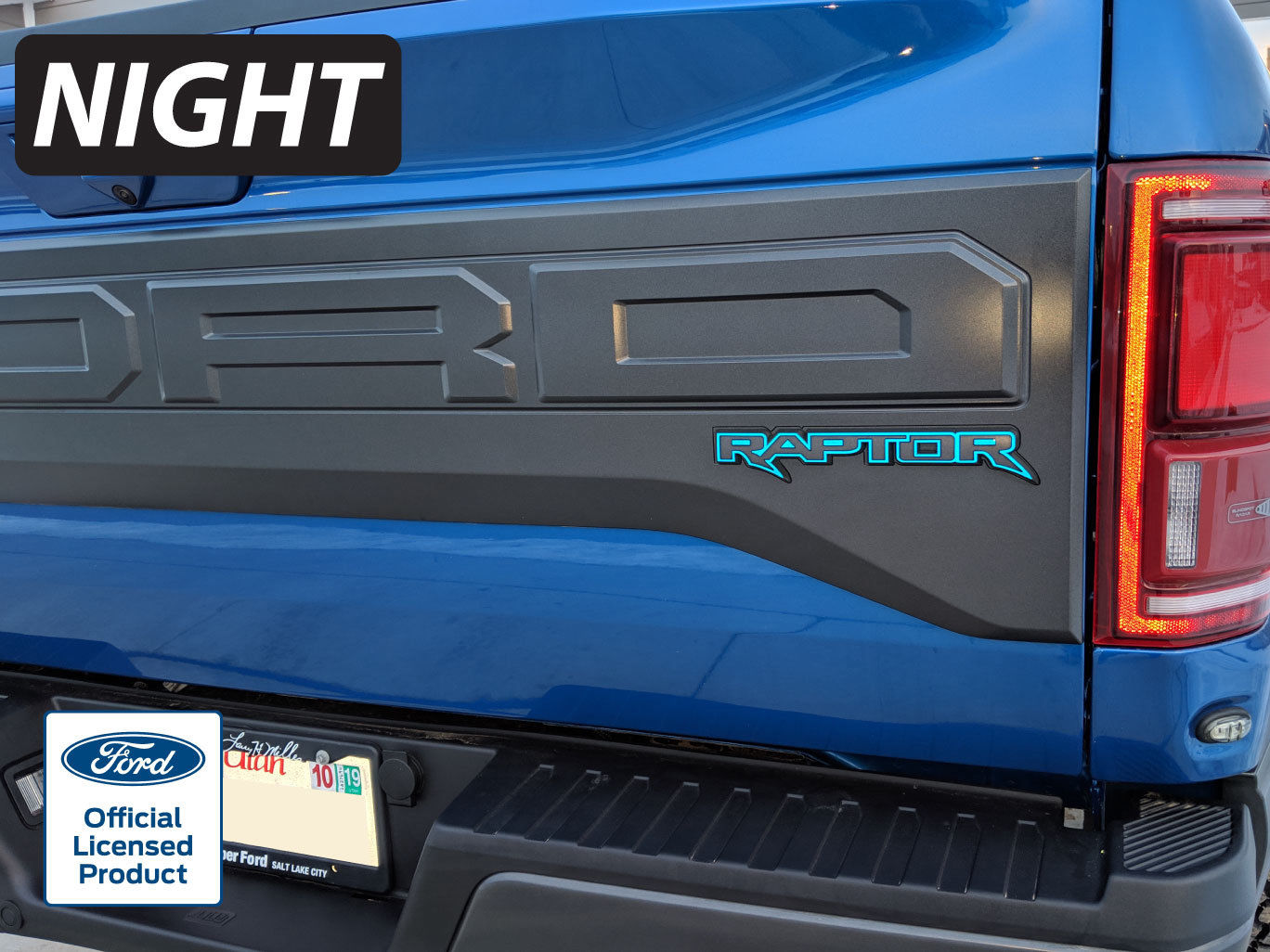 2017-2020 Ford Raptor Rear Emblem Reflective Overlay Decal Vinyl ...
