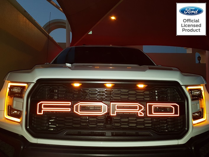 2017-2020 Reflective Ford Raptor Grill Letter Outlines - Custom ...
