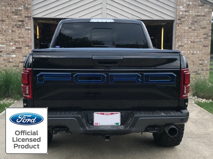 2017-2020 Reflective Ford Raptor Tailgate Letter Outlines - Custom ...