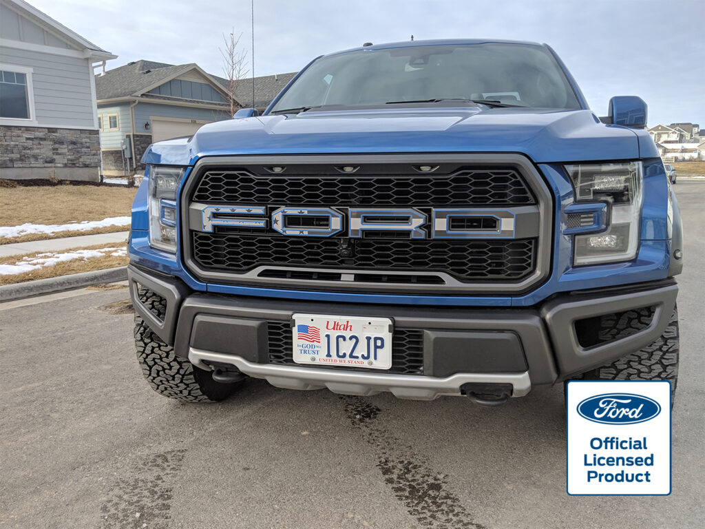 2017-2020 Ford Raptor Subdued Flag Grille Letters w/ Outlines - Rocky ...
