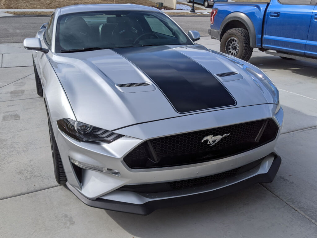 2018-2023 Ford Mustang Center Hood Stripe w/ Pins - Rocky Mountain Graphics
