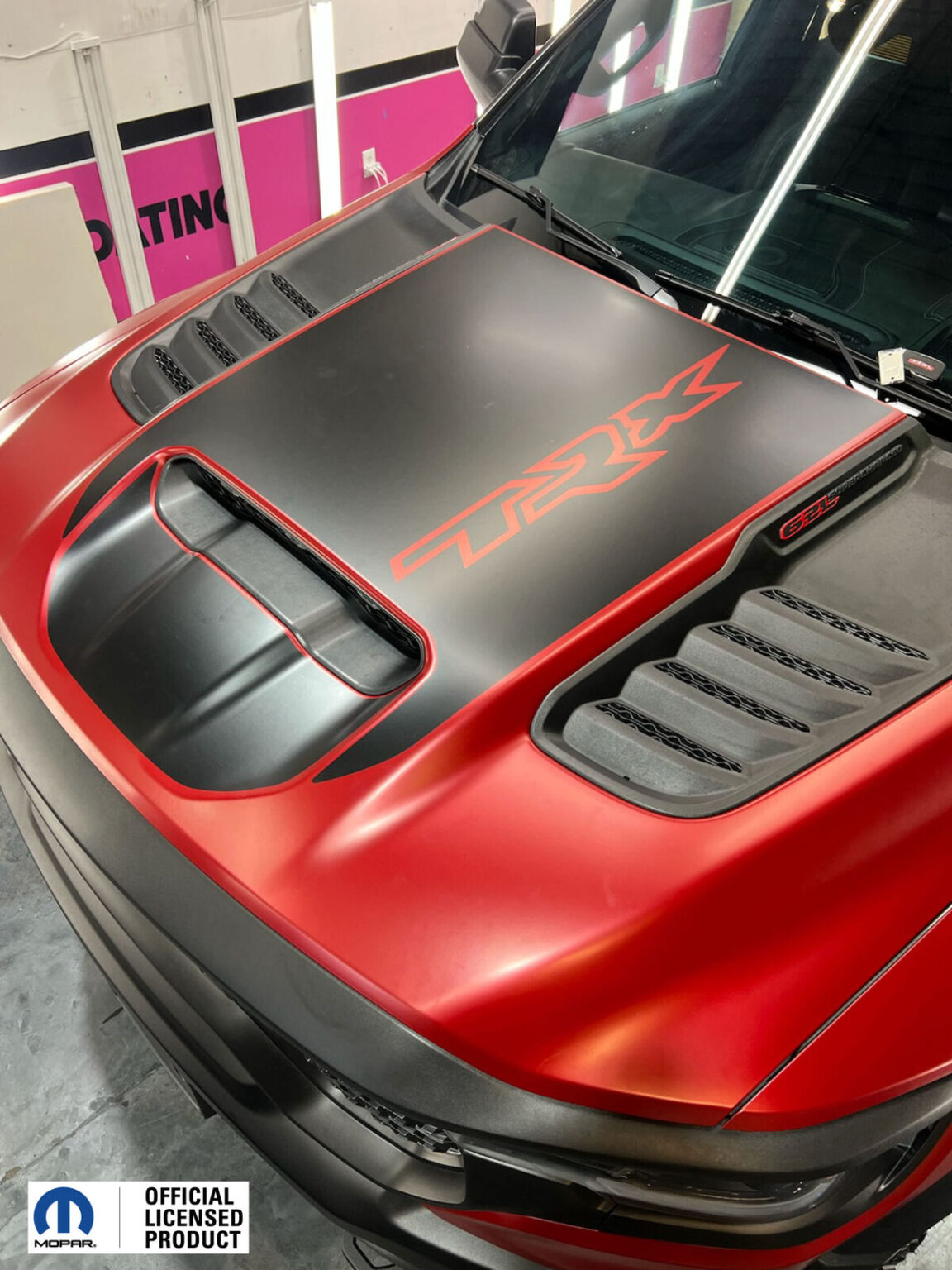 RAM TRX HOOD GRAPHICS WITH TRX MOPAR LICENSED PRODUCT 2 PIECE VINYL ...