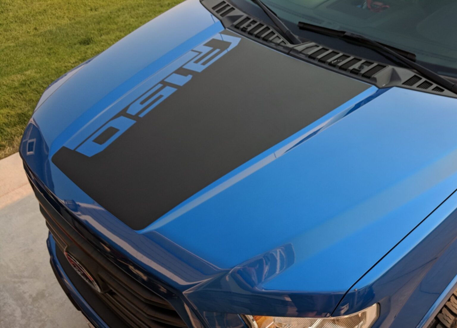 2015-2020 Ford F-150 Hood Stripe Decal W/ Angled F150 Logo Vinyl ...