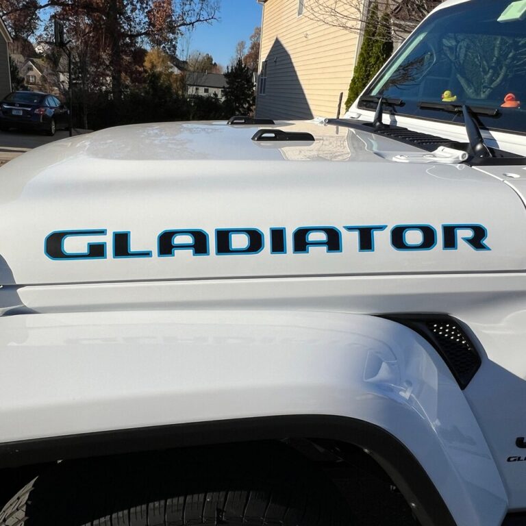 2019-2025 Jeep Gladiator Hood Letters Graphics Side Vinyl Decals ...