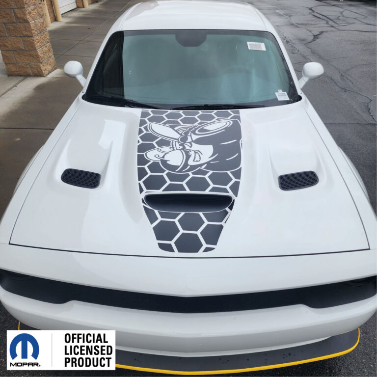 Fits 2019-2024 Dodge Challenger Hood Decal Scat Pack Bee W Honey ...