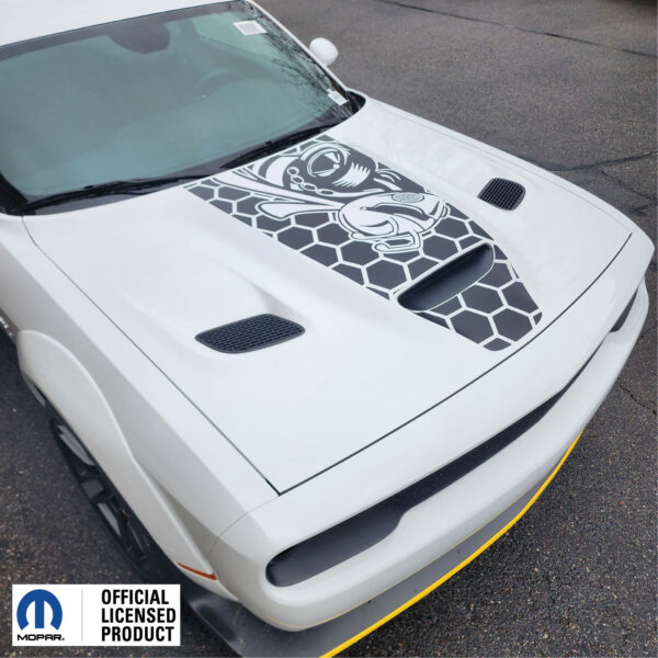 Fits 2019-2024 Dodge Challenger Hood Decal Angry Bee W Honey Graphics ...
