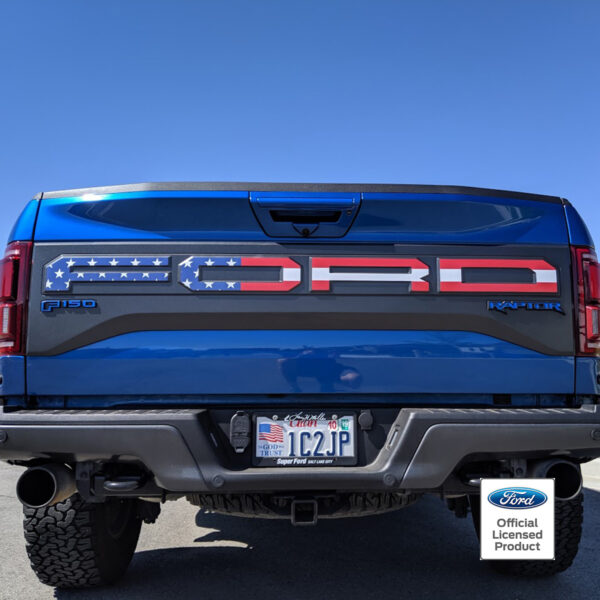 2017-2020 Ford Raptor American Flag Tailgate Letter Decals - Rocky ...