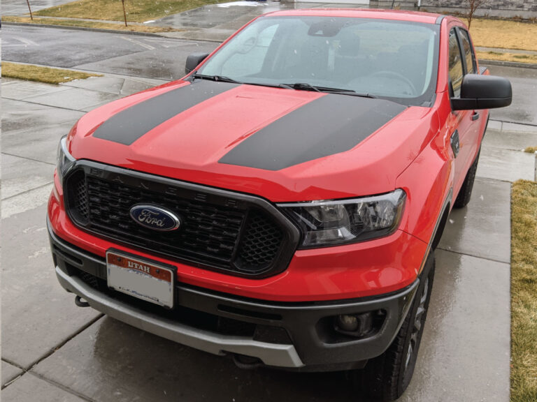 2019-2023 Ford Ranger Dual Hood Vinyl Graphics - Rocky Mountain Graphics