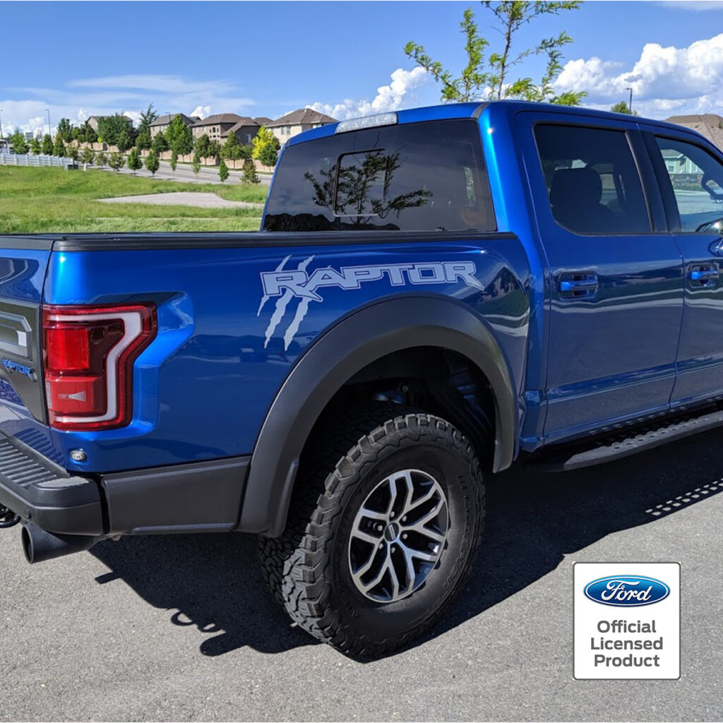2017-2020 Ford Raptor Bed Graphics w/ Slash - Rocky Mountain Graphics
