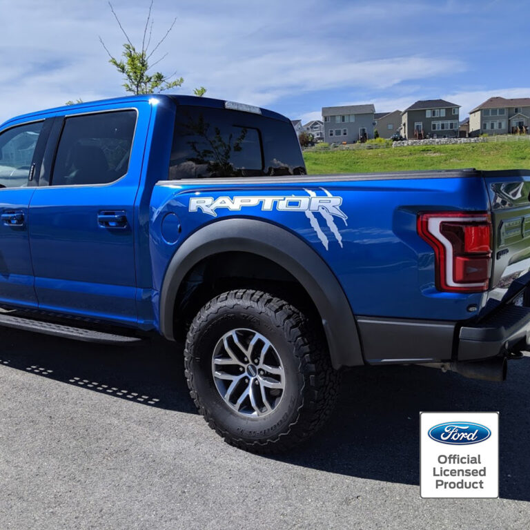 2017-2020 Ford Raptor Bed Graphics w/ Slash - Rocky Mountain Graphics