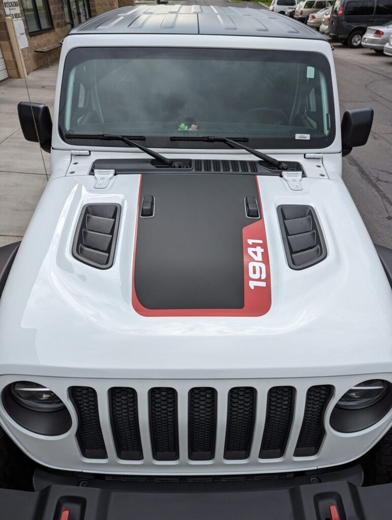 2018-2025 Jeep JL/JT Wrangler/Gladiator Rubicon Hood Stripe Vinyl Decal ...