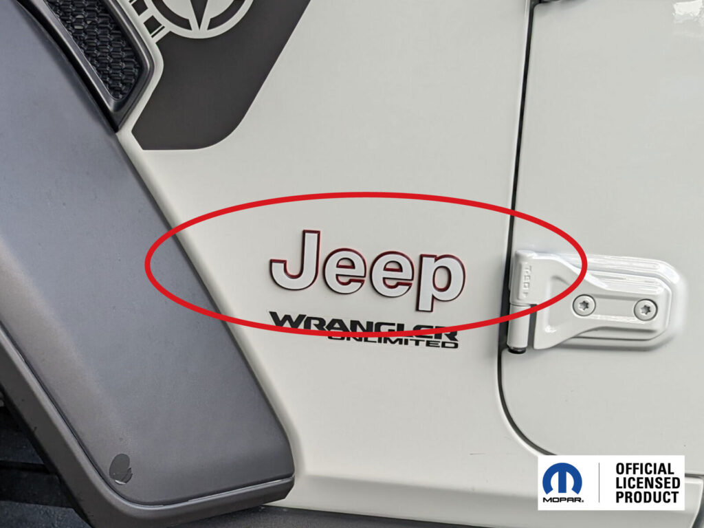 2018-2025 Jeep Wrangler Jl/JT Fender Emblem Overlay Vinyl Decals ...