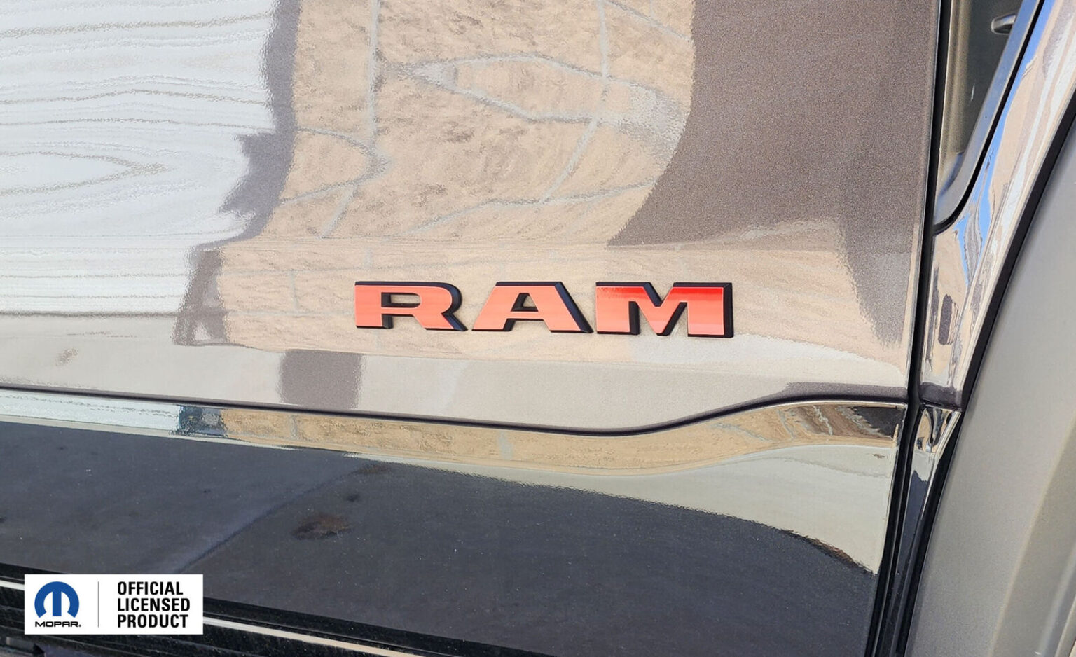 2025-2026 Ram RHO Ram Door Emblem Overlay Decal - Rocky Mountain Graphics