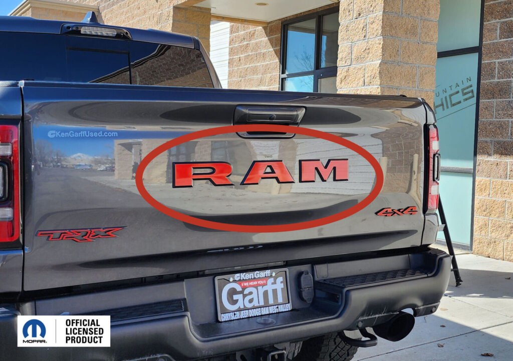 2021-2024 Ram TRX Tailgate Ram Emblem Overlay Decal Vinyl Stickers ...