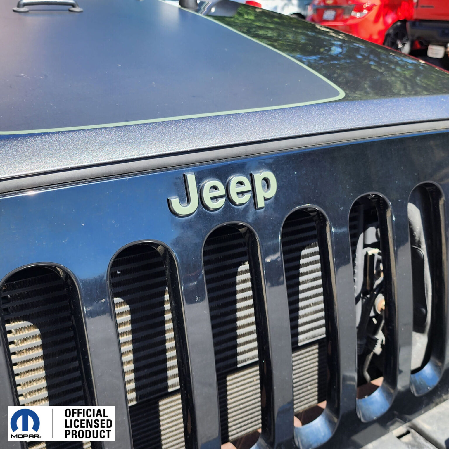 2007-2018 Jeep Wrangler JK Grill Emblem Overlay Vinyl Decals Stickers ...