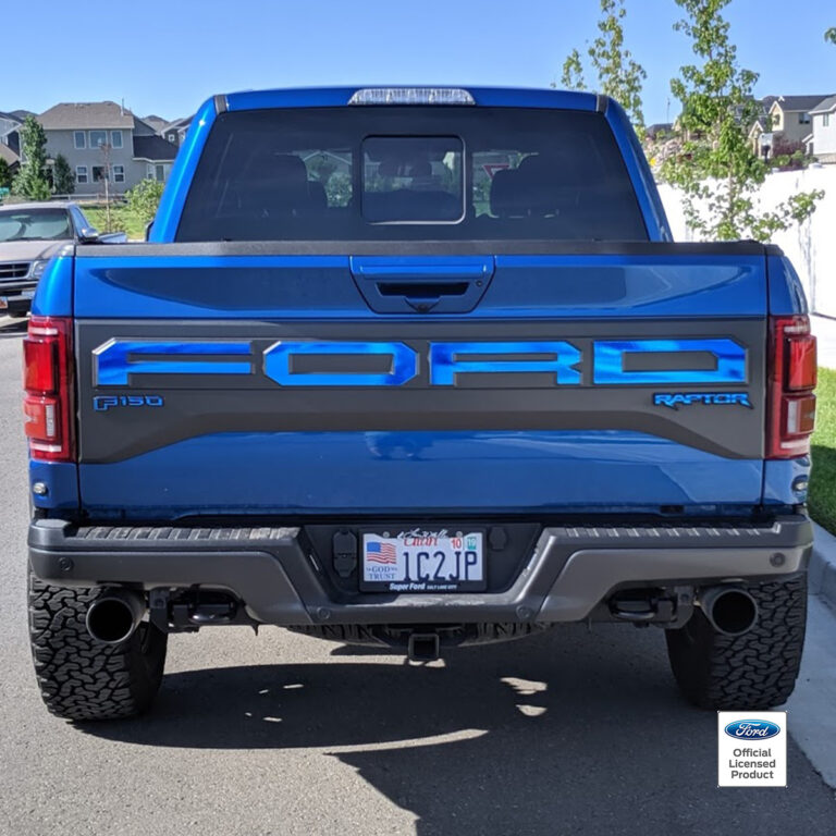 2017-2020 Ford Raptor Colored Chrome Tailgate Letter Decals - Rocky ...